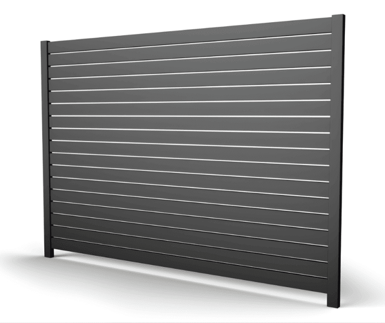 ALU40 Slat 6×6 Fence Panel Kit 1/2" Gap No Post Black Fence