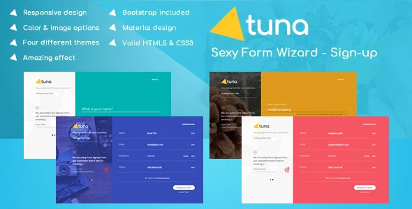 Free Tuna Form Wizard, Signup, Login, Reservation and Questionnaire ...